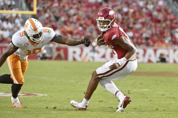 Arkansas football score store